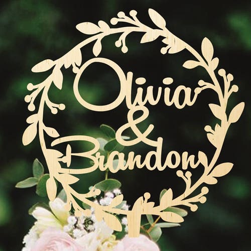 Custom Wedding Cake Topper Rose Gold Topper Mr & Mrs Cake | Etsy