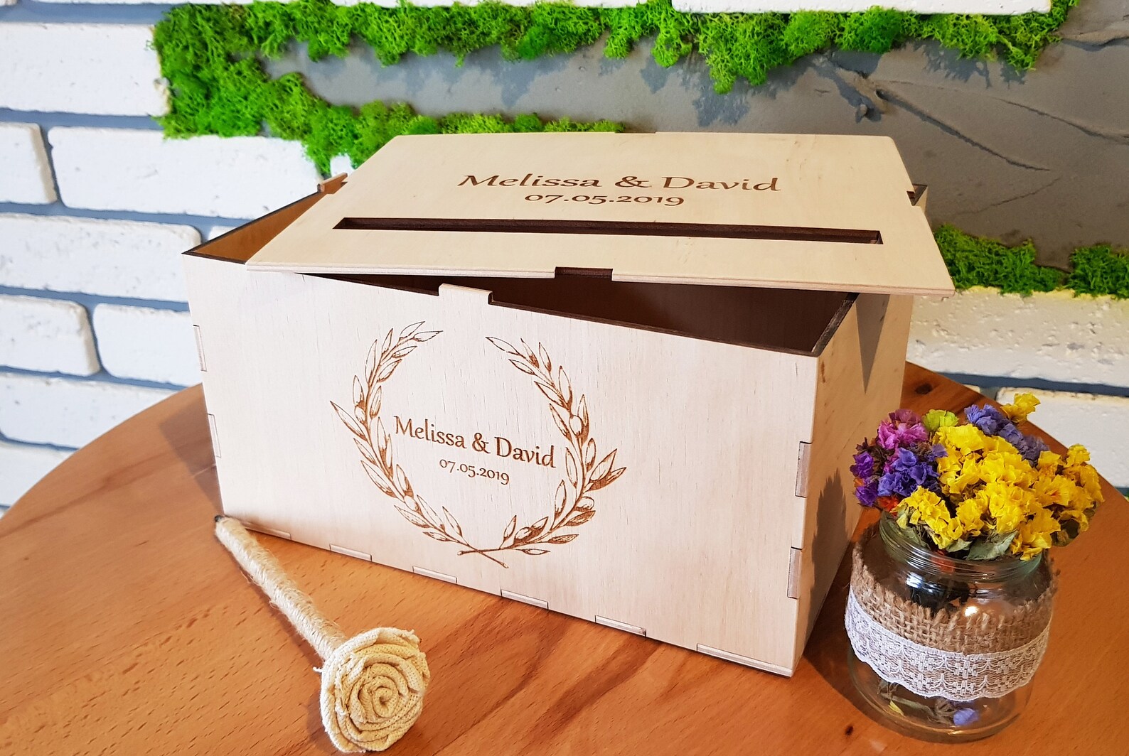 Custom Wedding Card Box With Slot Wooden Card Box Wedding Card - Etsy