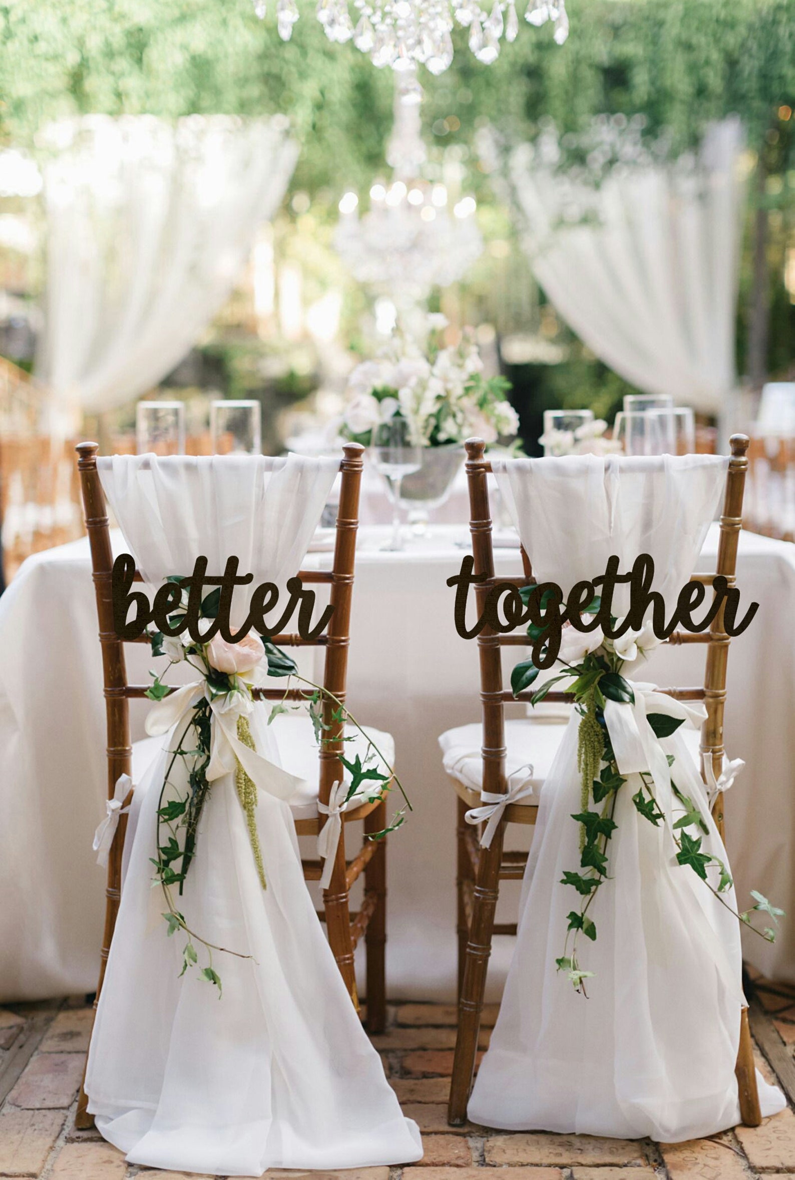 Wedding Chair Sign Better Together Chair Sign Wooden Chair - Etsy