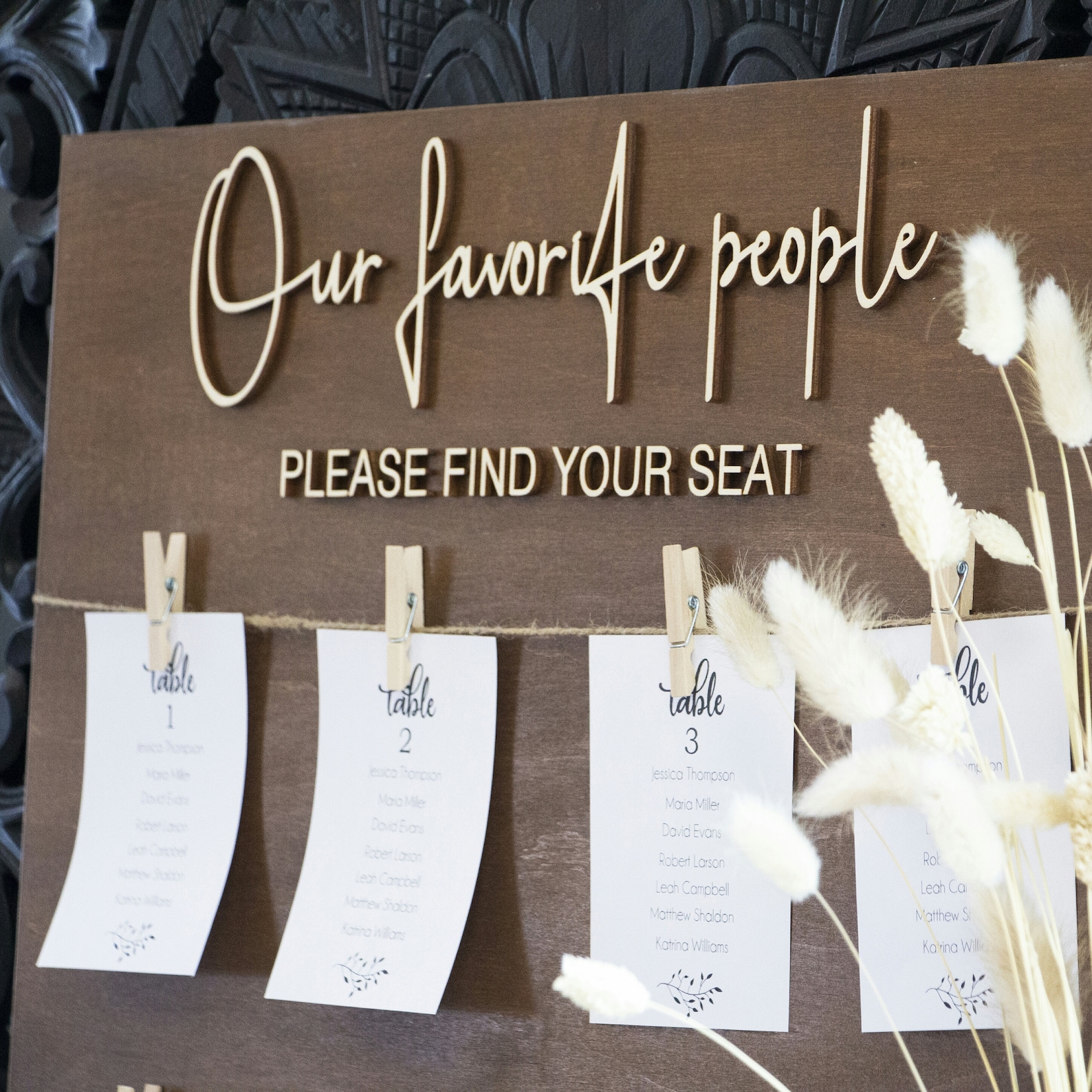 3D Wooden Seating Chart Wedding Seating Chart for Guest Wedding Table ...