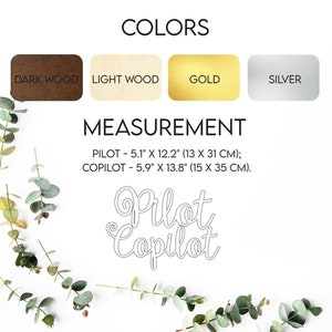 Pilot & Copilot Chair Sign Chair Wedding Chair Sign Wooden Chair Sign ...