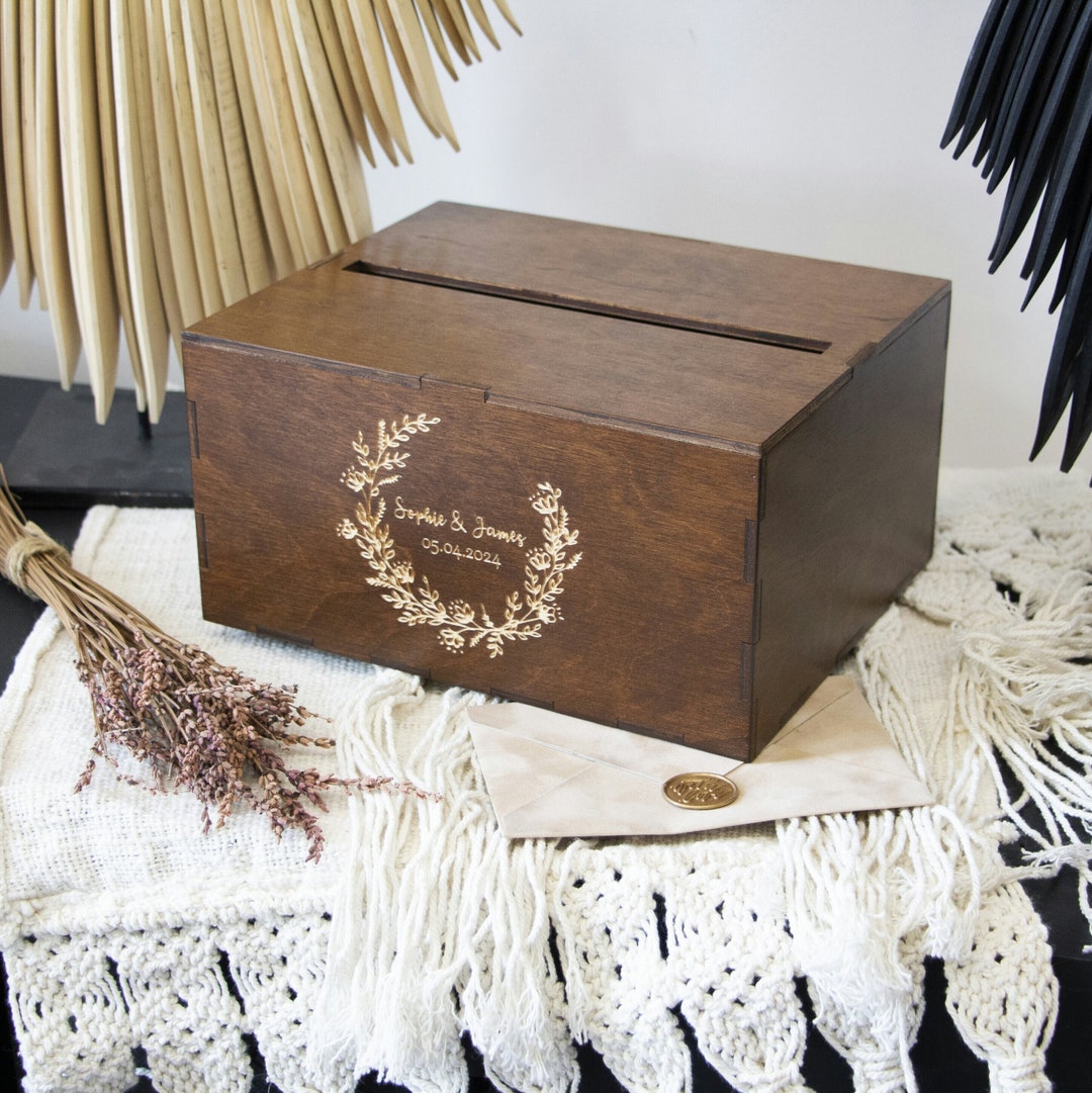 Personalized Card Box for Wedding Card Box With Slot Wedding Card Drop ...