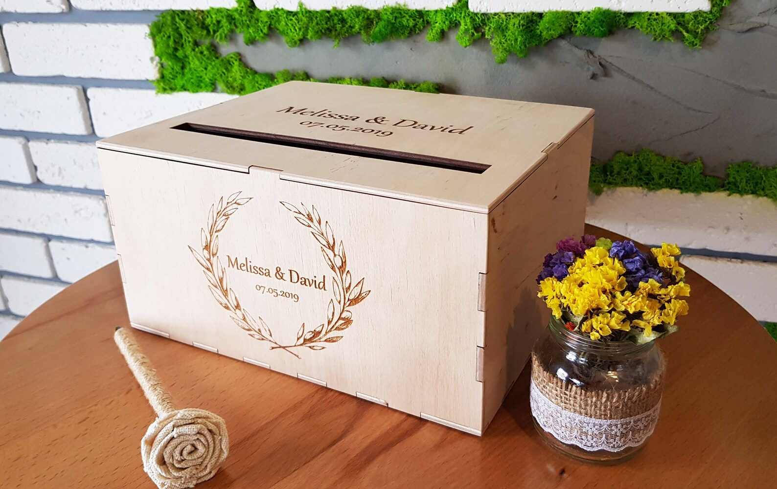 Custom Wedding Card Box With Slot Wooden Card Box Wedding Card - Etsy