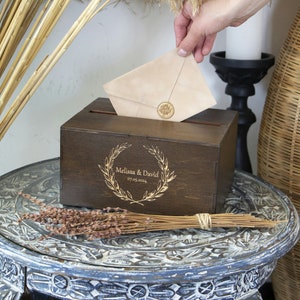 Wedding Gift Card Box for Wedding Card Box With Slot Wodden Card Drop ...