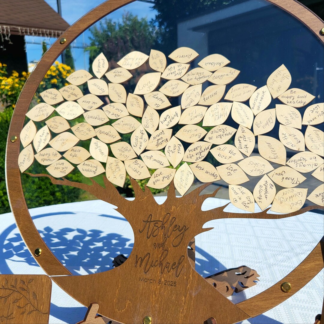 Custom Family Tree Guest Book Sign Alternative Wedding Guestbook Drop ...