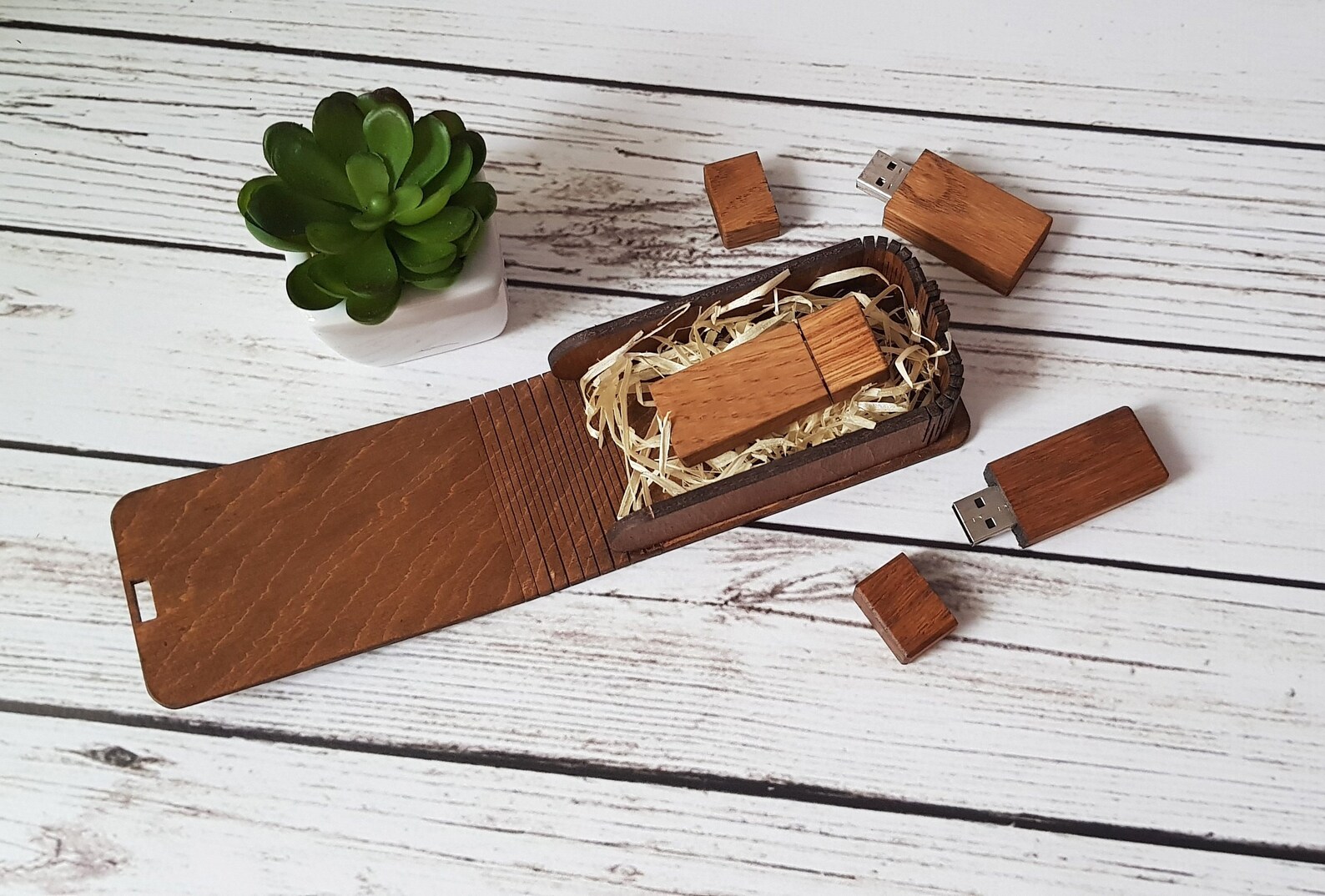 Wooden USB Box Pen Drive Box Usb Packaging Wedding Favor - Etsy