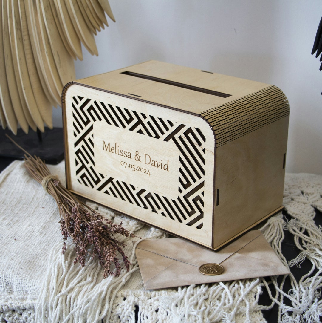 Card Box With Slot Wedding Card Box Wedding Money Bank Custom Card Box ...