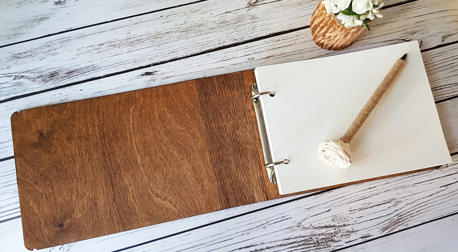 Wedding Guest Book Wooden Guest Book Personalized Guest Book | Etsy