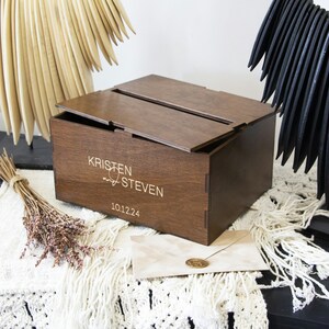 Wedding Gift Card Box for Wedding Card Box With Slot Wodden Card Drop ...