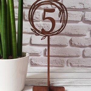 Wedding Table Numbers on Stand Stick Wooden Table Numbers | Etsy