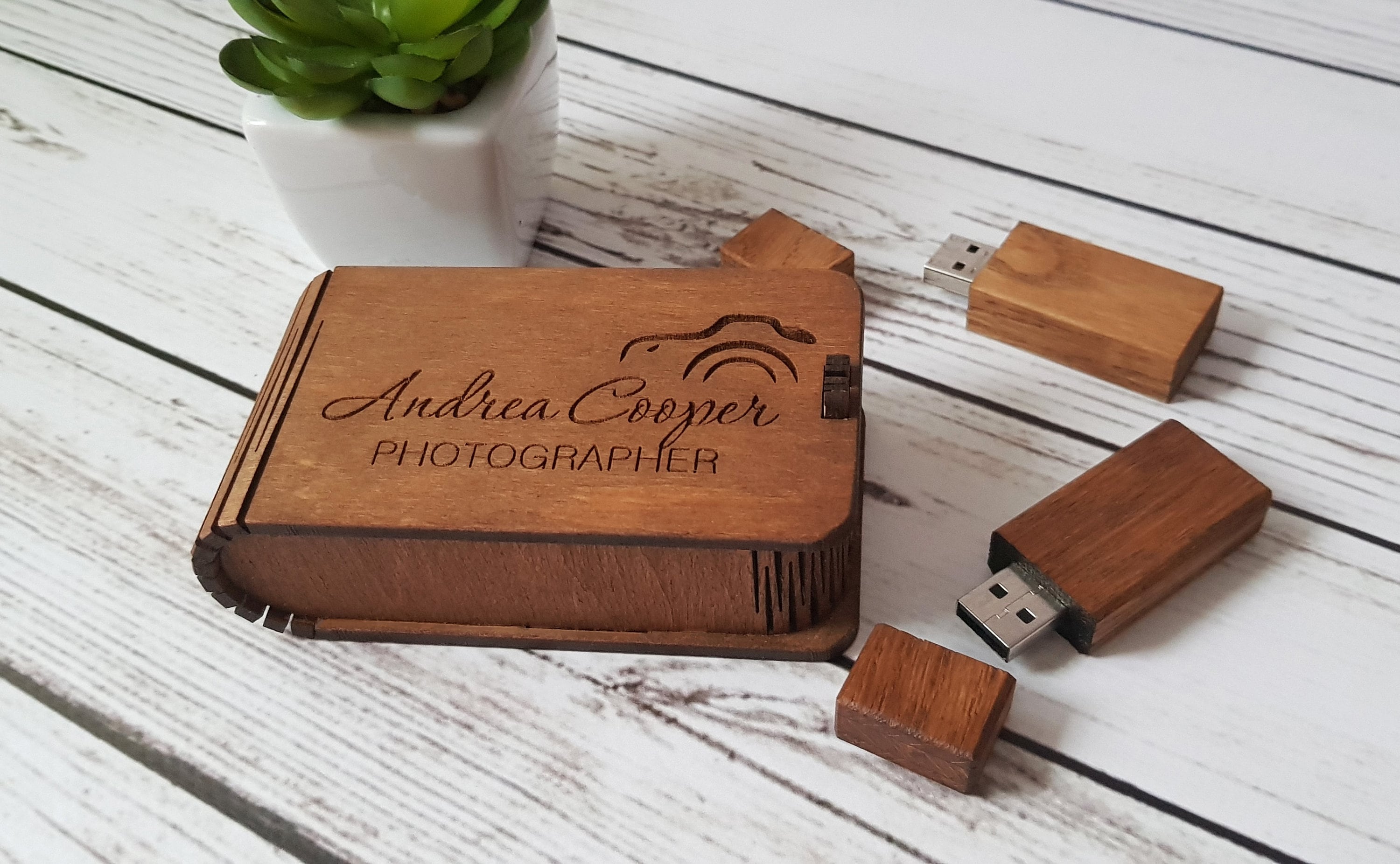 Wooden USB Box Pen Drive Box Usb Packaging Wedding Favor | Etsy