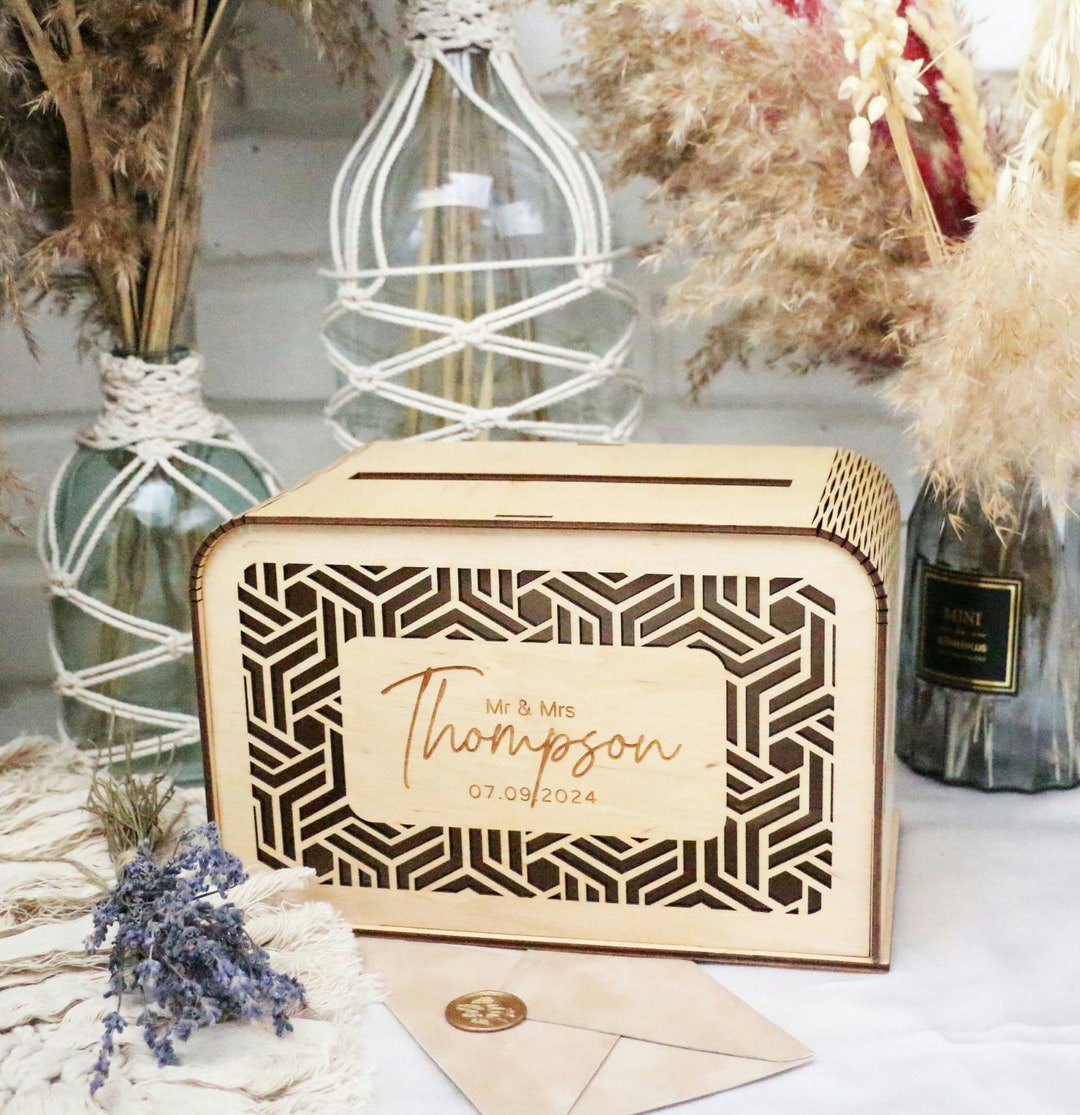 Personalized Box for Cards Wedding Card Box Drop Box Wedding Welcome ...