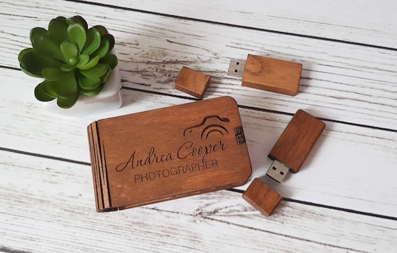 Wooden USB Box Pen Drive Box Usb Packaging Wedding Favor - Etsy