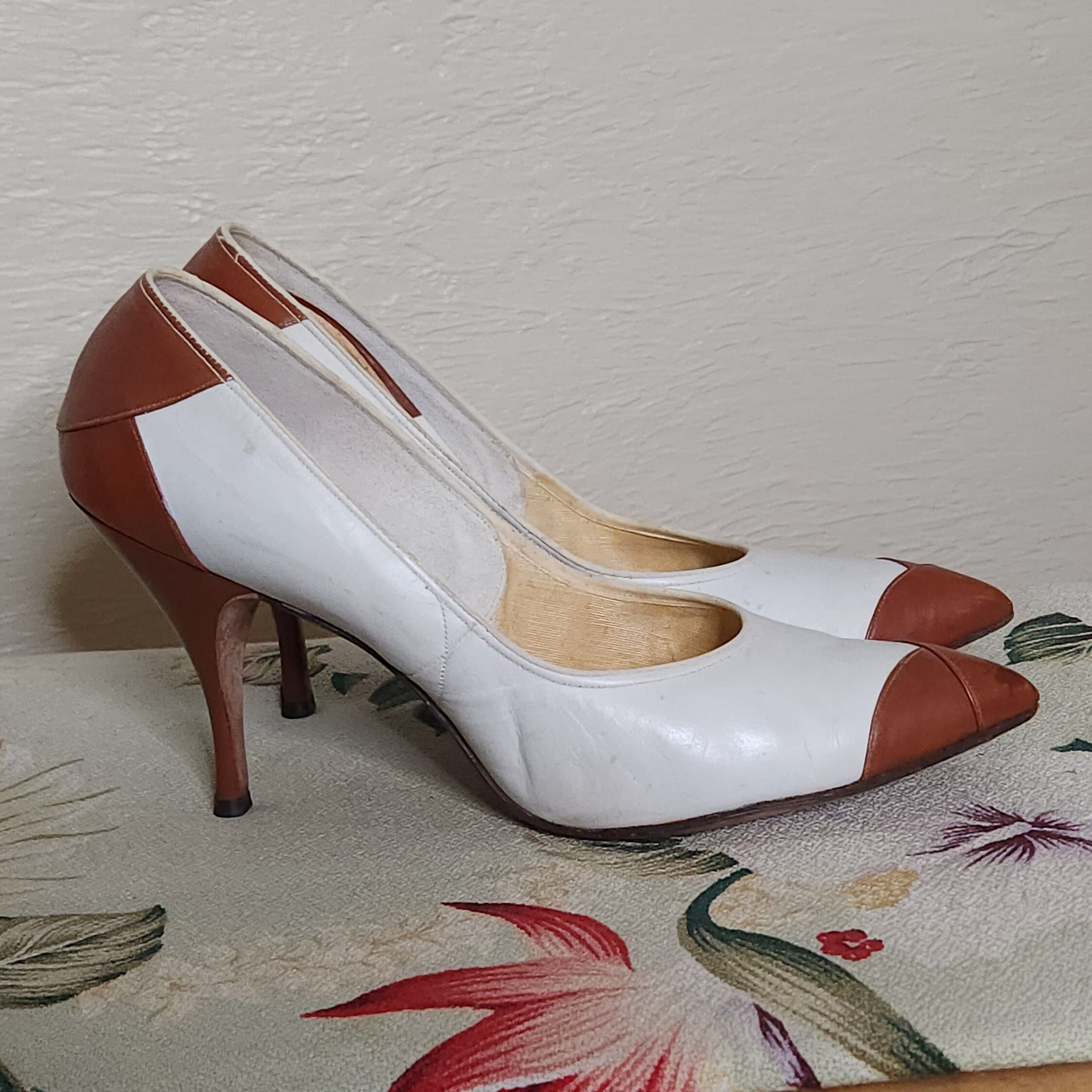Striding With Style - 1950s 50s Life Stride Spectator Pumps Stiletto ...