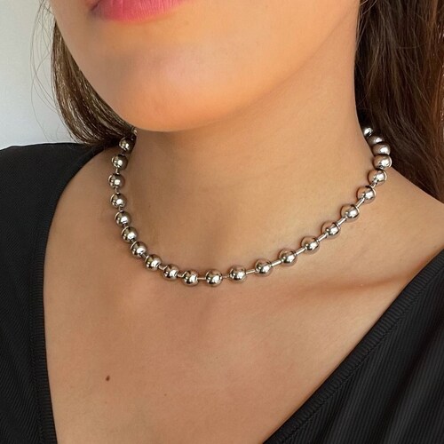 Chunky 8mm STAINLESS STEEL Ball Chain Necklace Extra Large - Etsy