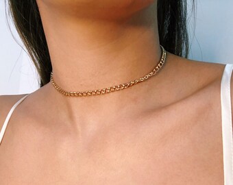 Thick gold chain | Etsy