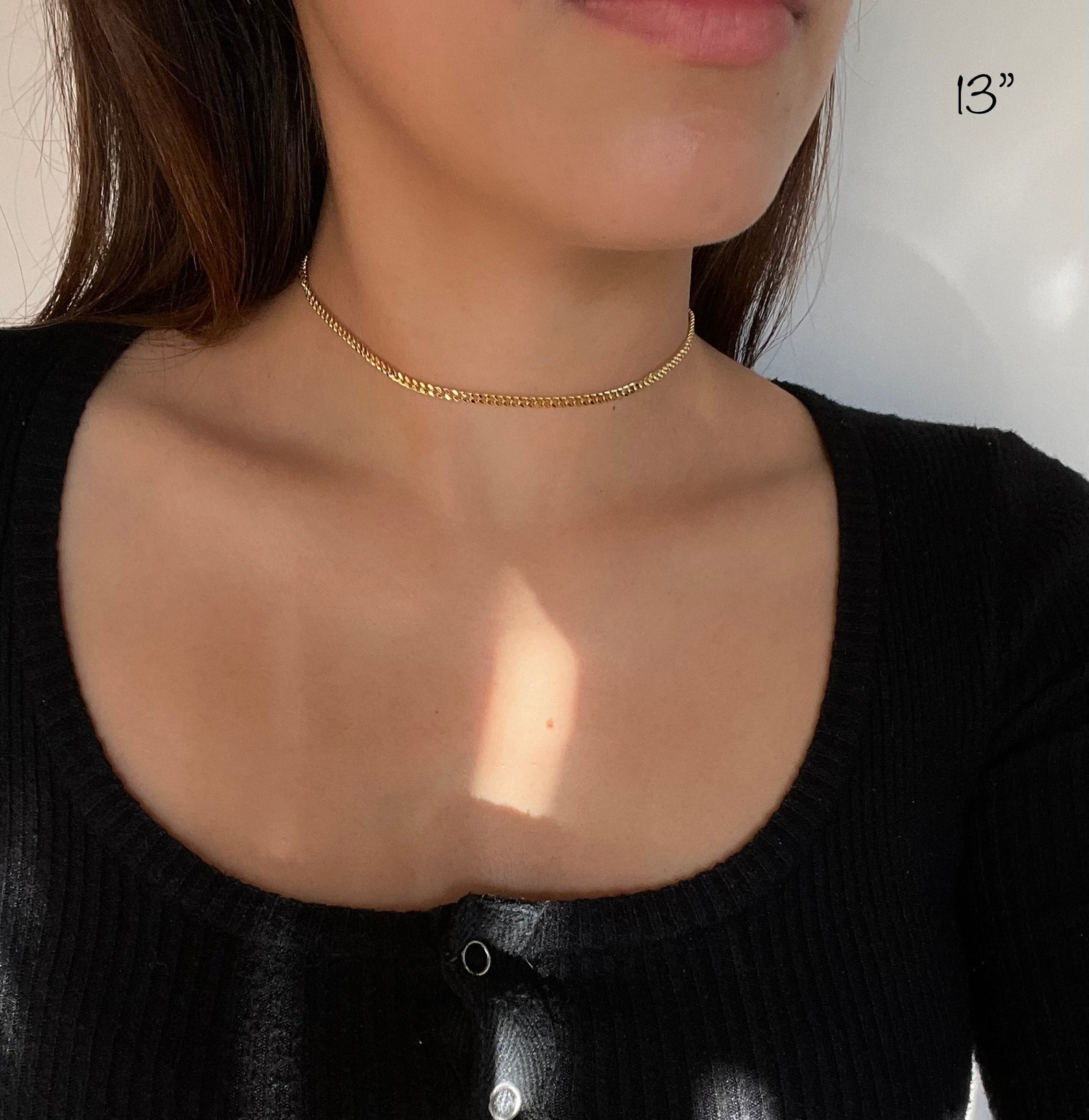 3mm Thin Gold Chain /18k Gold Plated / Curb Chain / Gold - Etsy