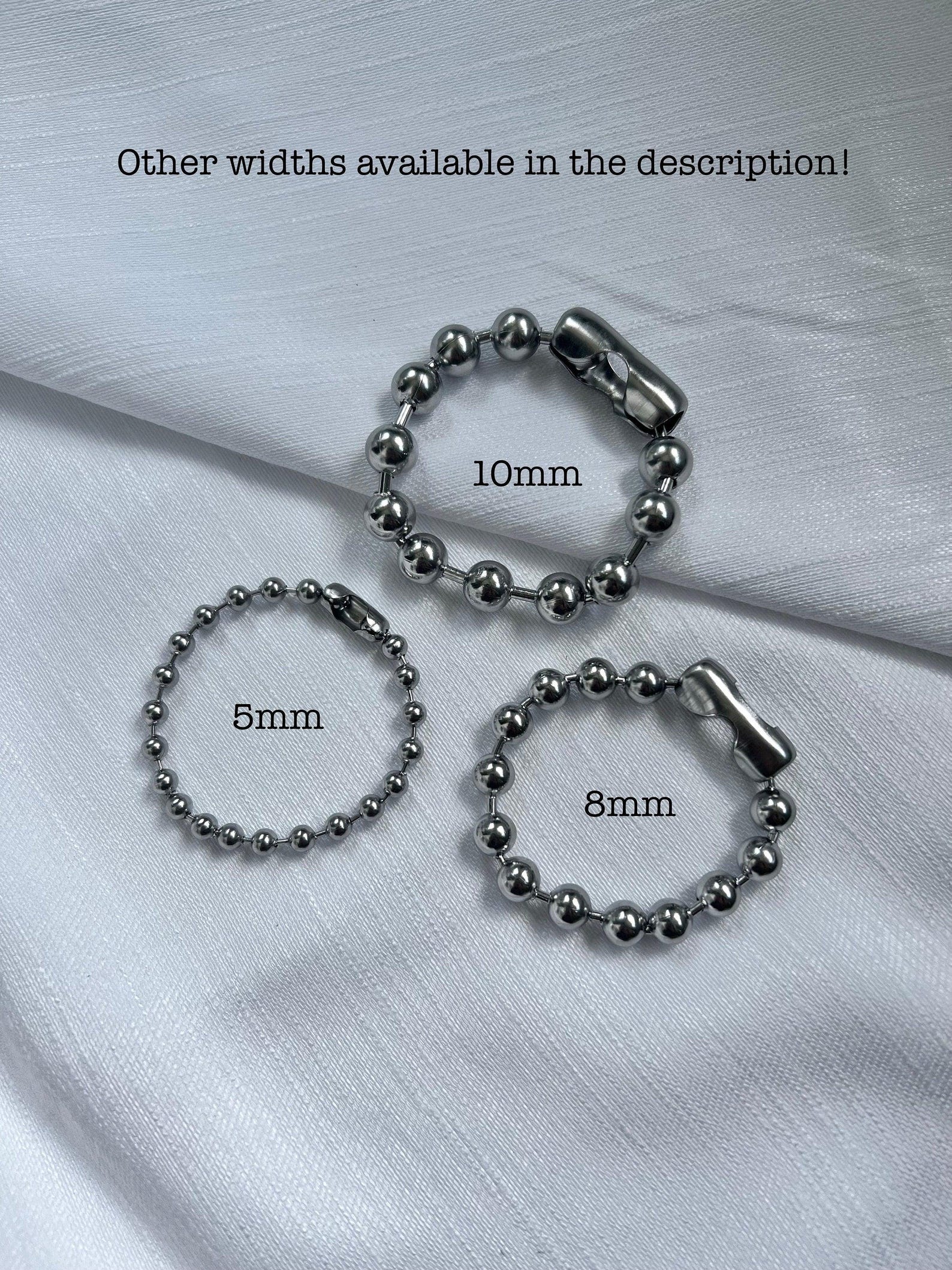 Ball Chain Bracelet / Stainless Steel/ Beaded Chain/ Silver Ball and ...