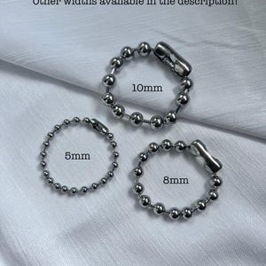 Ball Chain Bracelet / Stainless Steel/ Beaded Chain/ Silver Ball and ...