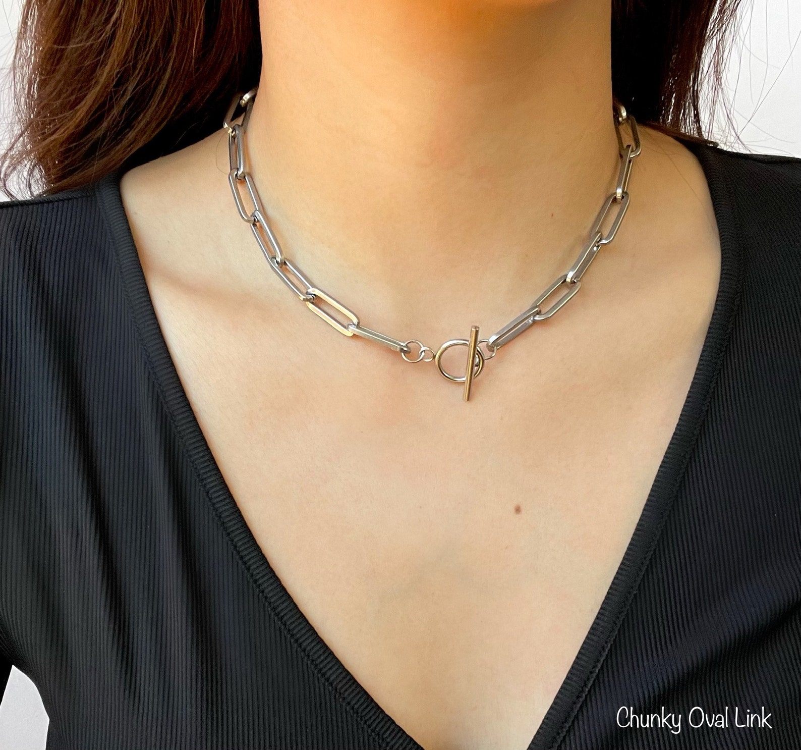 Variety Toggle Closure Necklaces / Stainless Steel Chains /silver ...