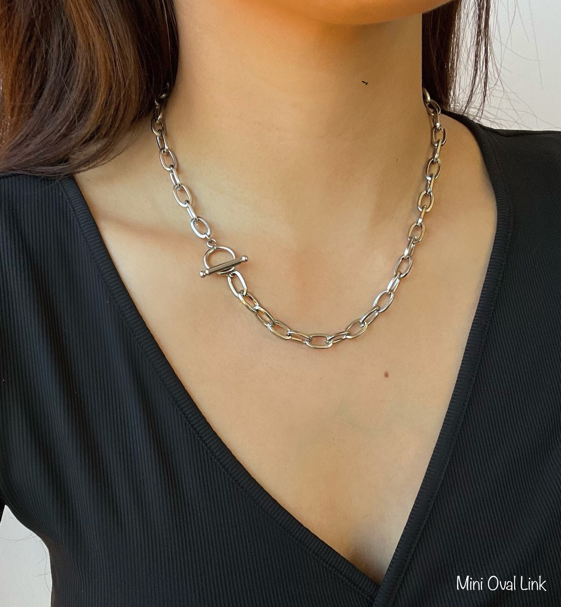 Variety Toggle Closure Necklaces / Stainless Steel Chains /silver ...