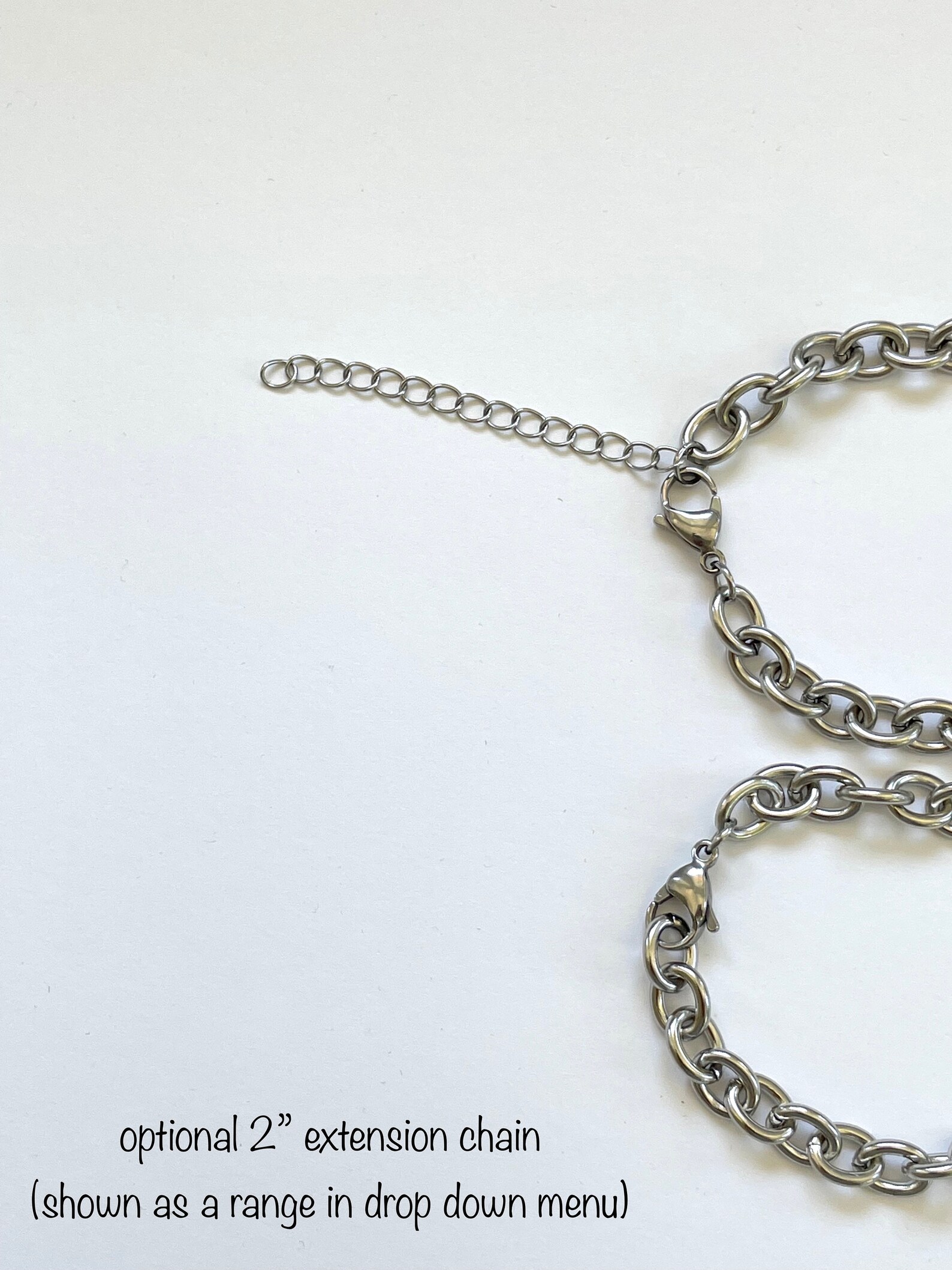 Silver Link Cable Chain, TEDDY BEAR, Stainless Steel, Silver Chokers ...