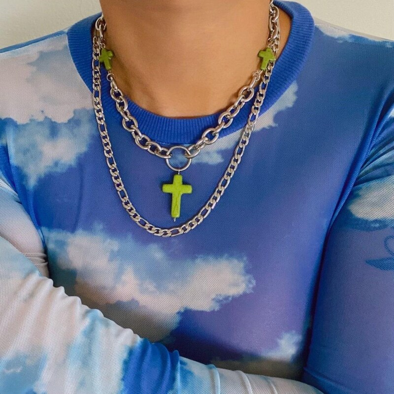 Y2k Cross Chains - Etsy