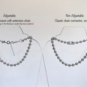 Chunky Ball Chain Heart Necklace / Stainless Steel / Silver Ball and ...