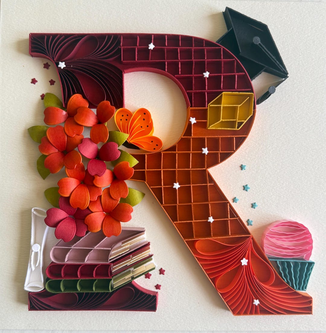 Personalized Quilling Graduation Card: 8x8 Inch Boxed Gift - Etsy