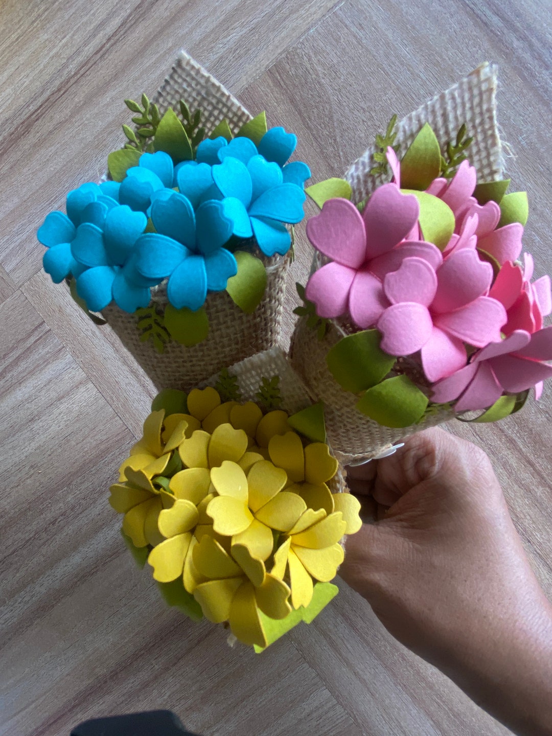 Handmade Paper Flower Bouquet for Holiday Gift , Christmas Gift ...