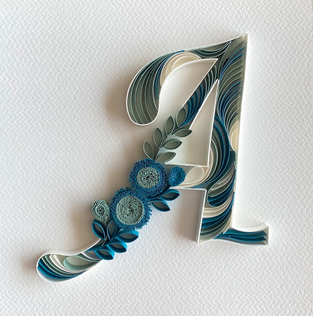 Quilling Greeting Personalised Monogrammed Cards, Blank Greeting Cards ...