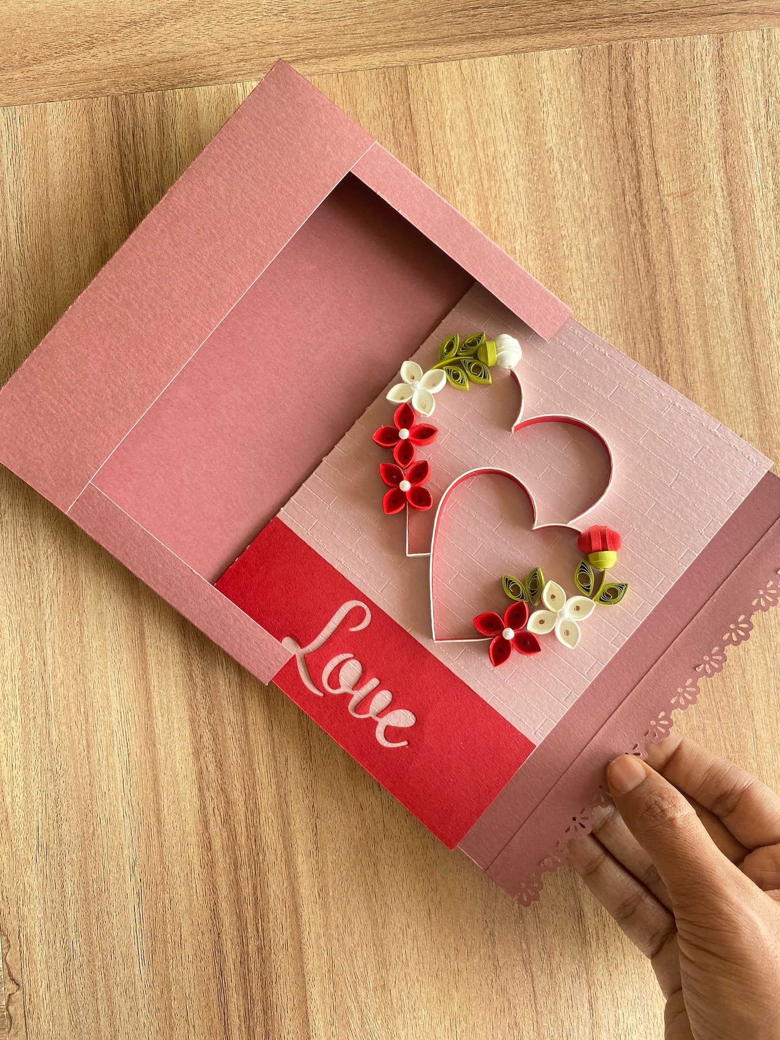 Blanks Quilled Card for Love, Card Set, Blank Card for Writing Message ...