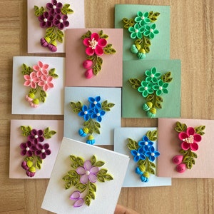 Set of 10 Quilling Note Card Set, Quilled Blank Cards for Writing ...
