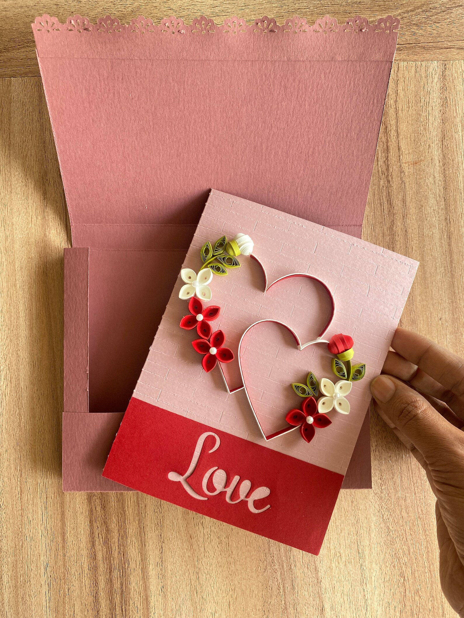 Blanks Quilled Card for Love, Card Set, Blank Card for Writing Message ...