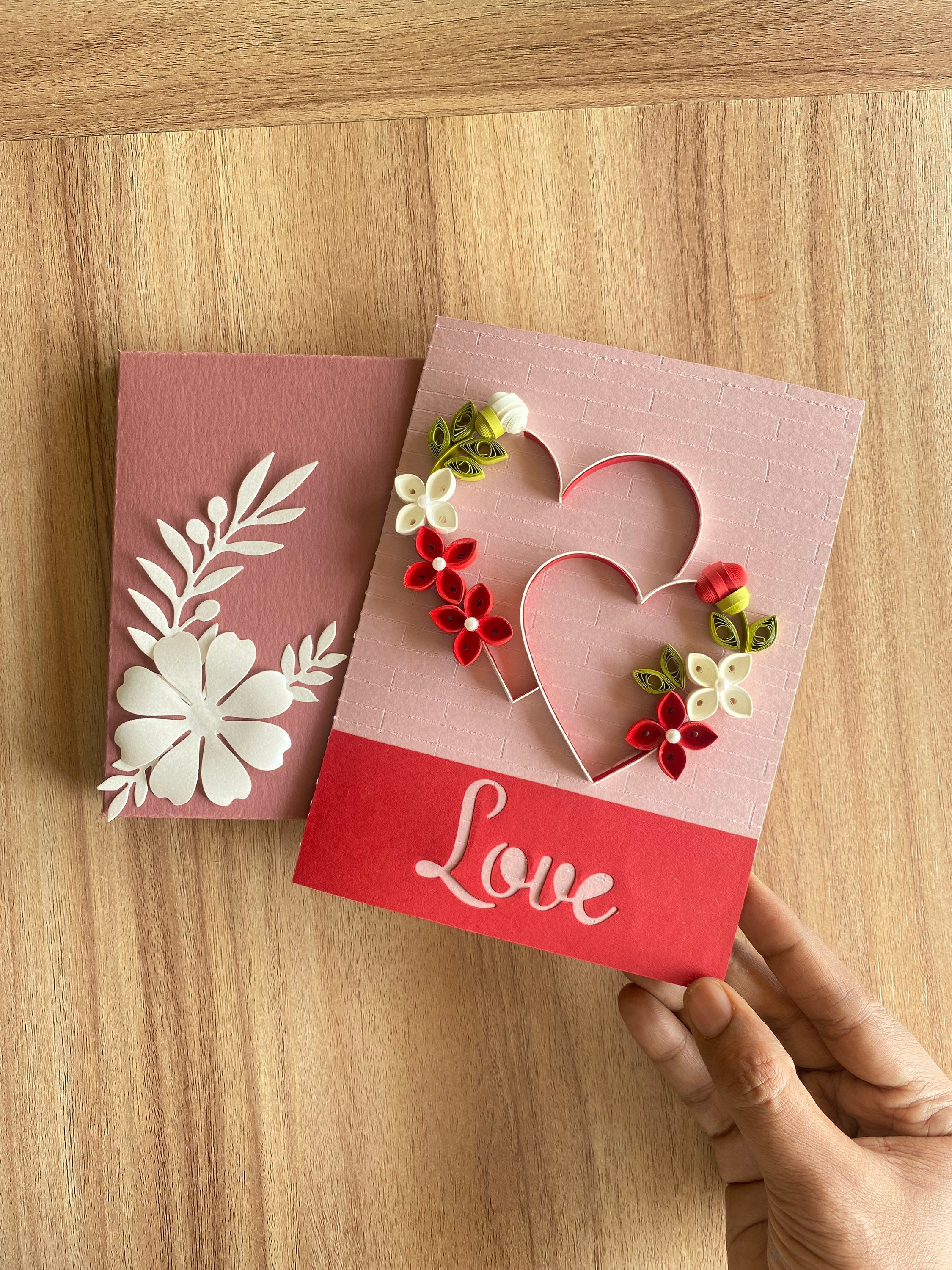 Blanks Quilled Card for Love, Card Set, Blank Card for Writing Message ...