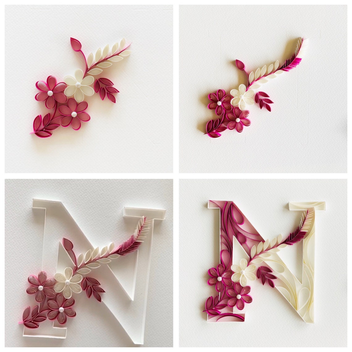 Quilling Tutorial Digital Download Letter N, Quilling Pattern on ...