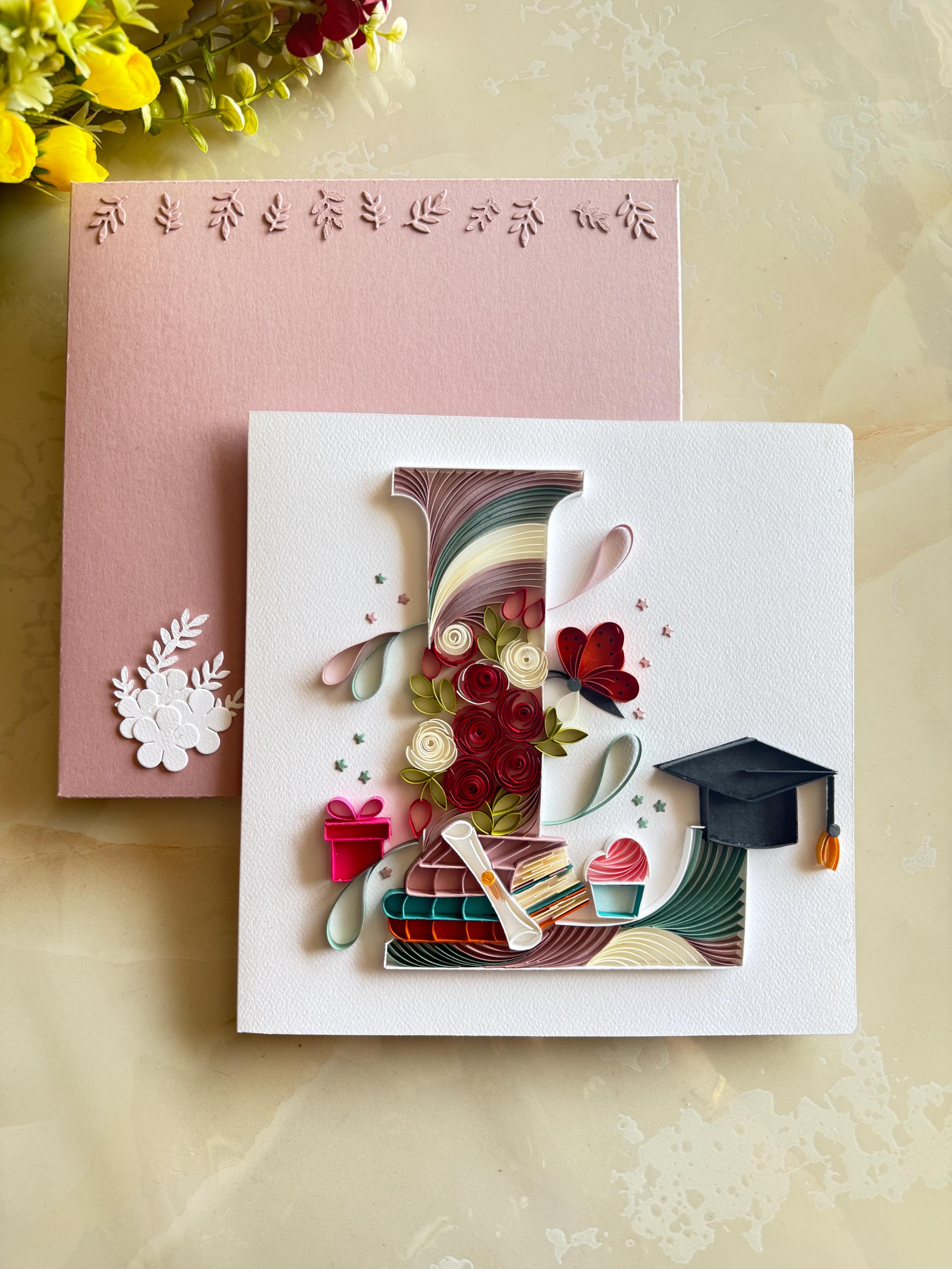 Personalized Quilling Graduation Card: 8x8 Inch Celebration Card - Etsy