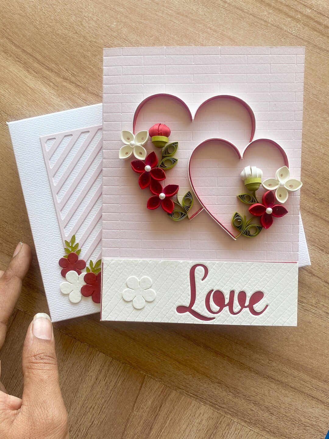 Quilling Blank Floral Greeting Card for Writing Message, Quilled ...