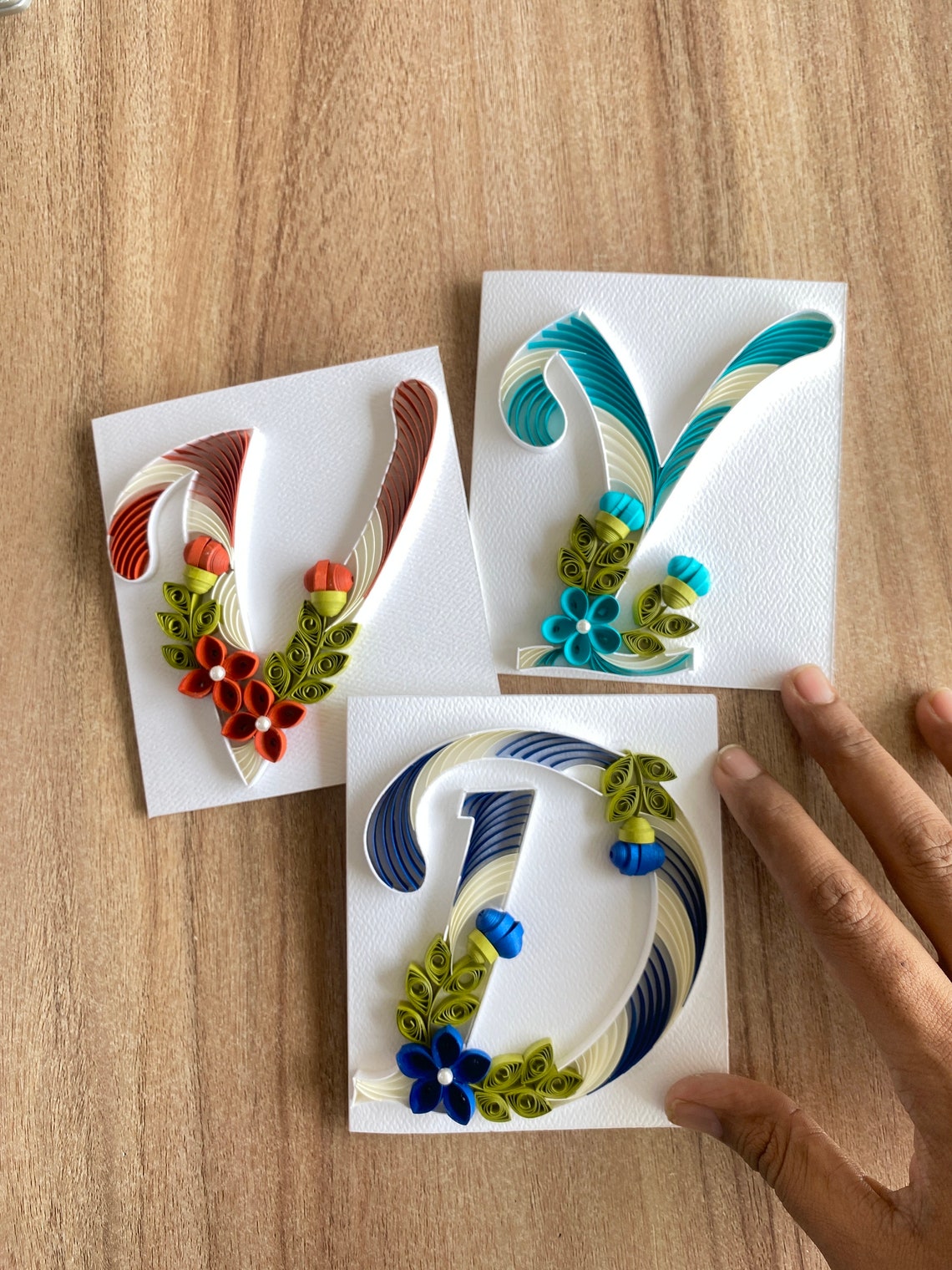 Set of 3 Quilling Valentines Note Cards With Boxed Envelopes, Valentine ...