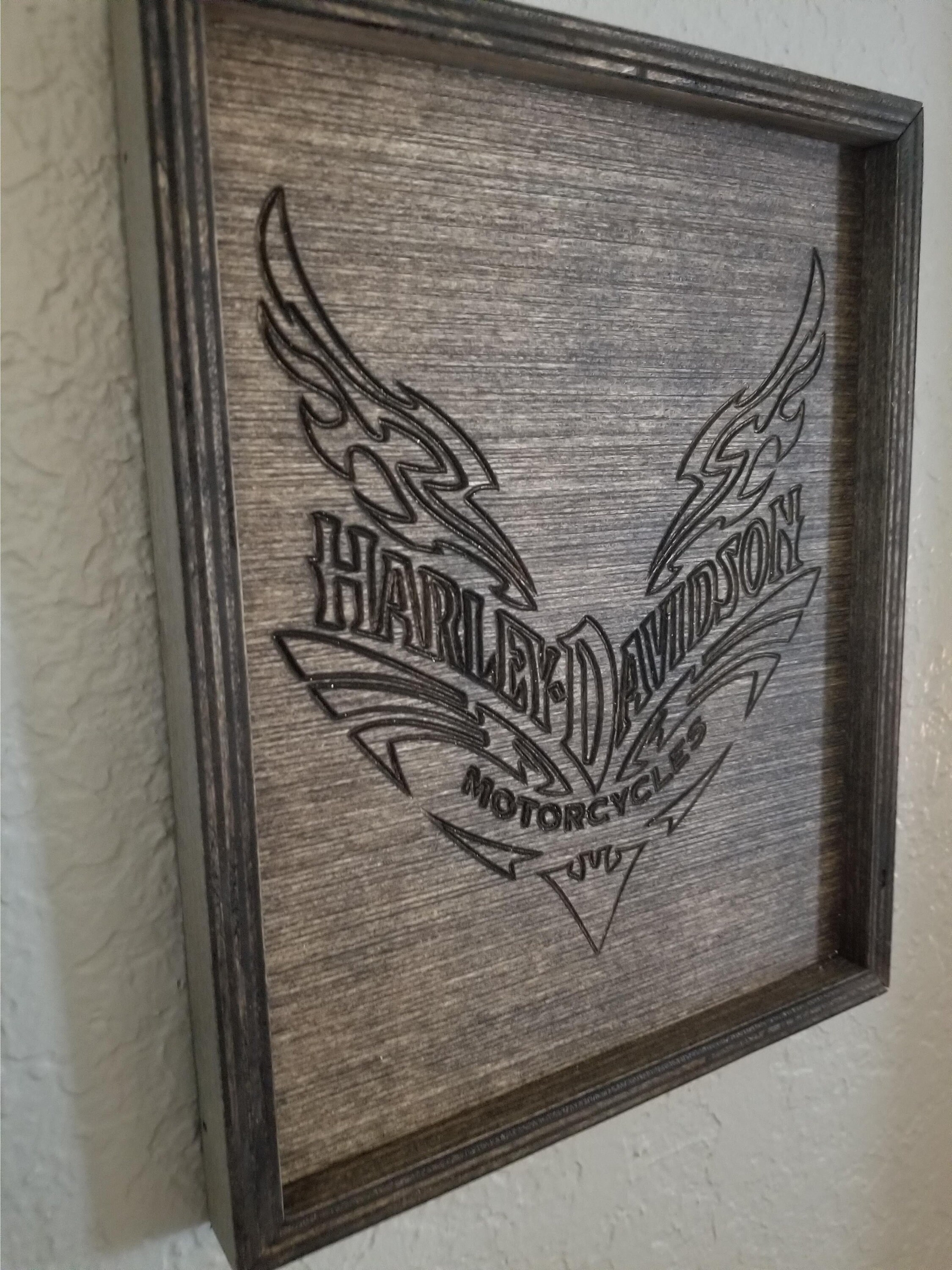 Harley Davidson Hanging Wall Art Etsy