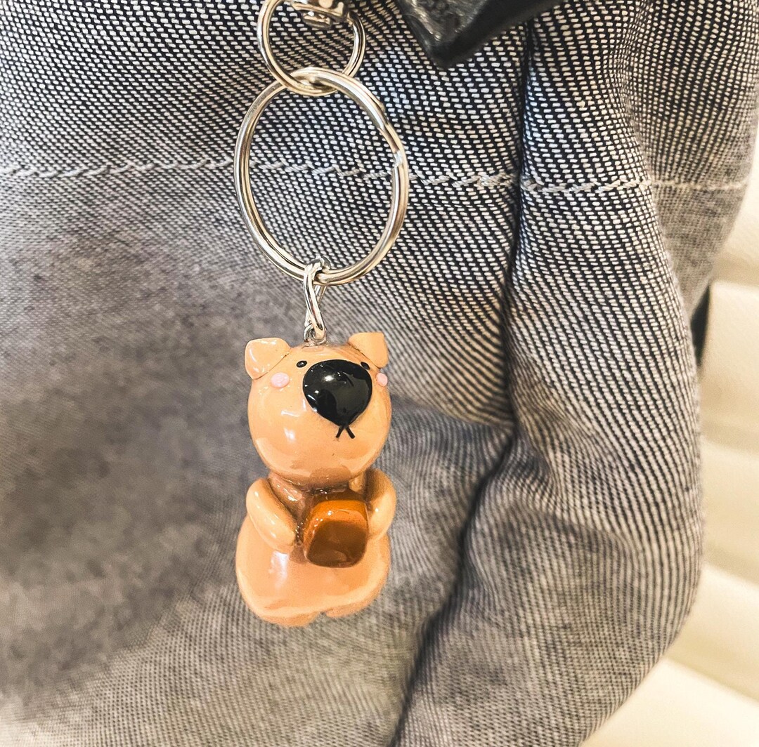Square Poop | Wombat | Handmade Polymer Clay | Keychain - Etsy