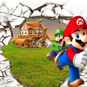 Niwoart - Super_mario - Removable Wall Mural for Kids | Self-adhesive ...