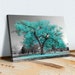 Large Teal Tree Canvas Modern Wall Art Painting Home Decor - Etsy
