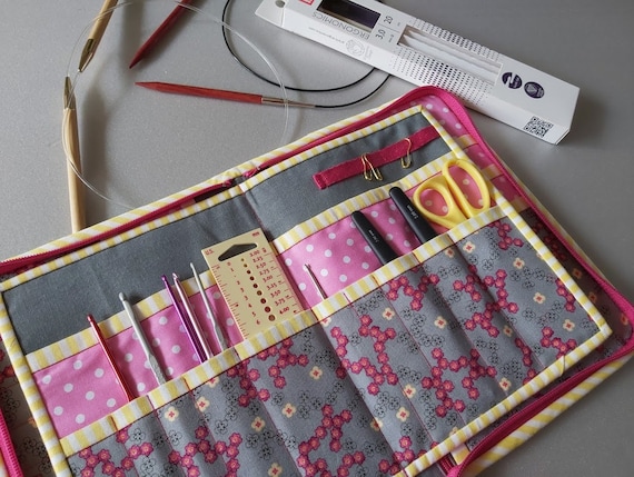 Knitting needle organizer Circular needle case Knitters gift | Etsy