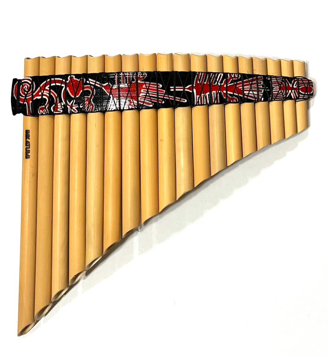 18 Pipes Natural Bamboo Pan Flute Nazca Designs Case - Etsy
