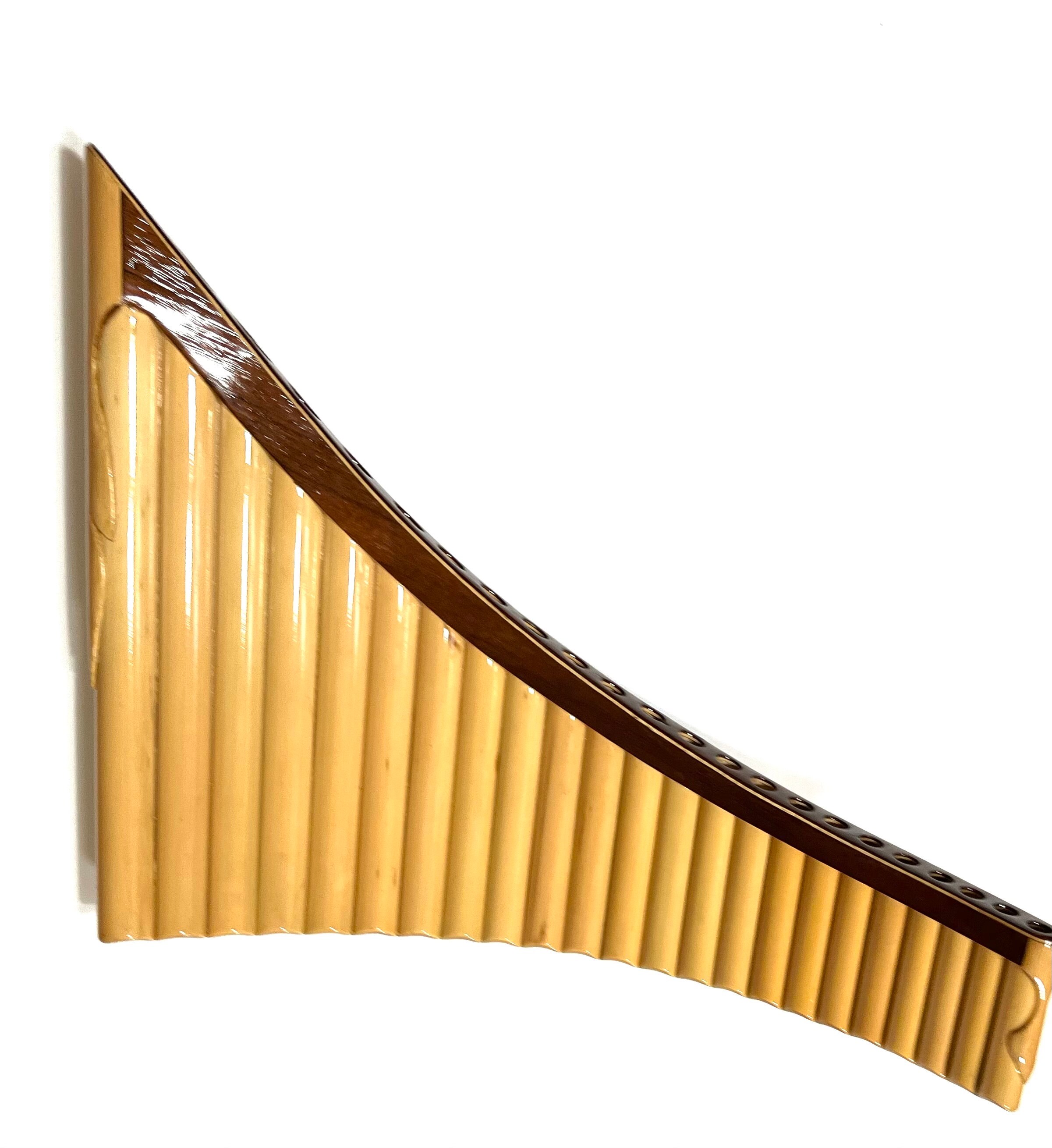 23 Pipes Bamboo Pan Flute Case Included Panflute 23 Pipes Natural ...