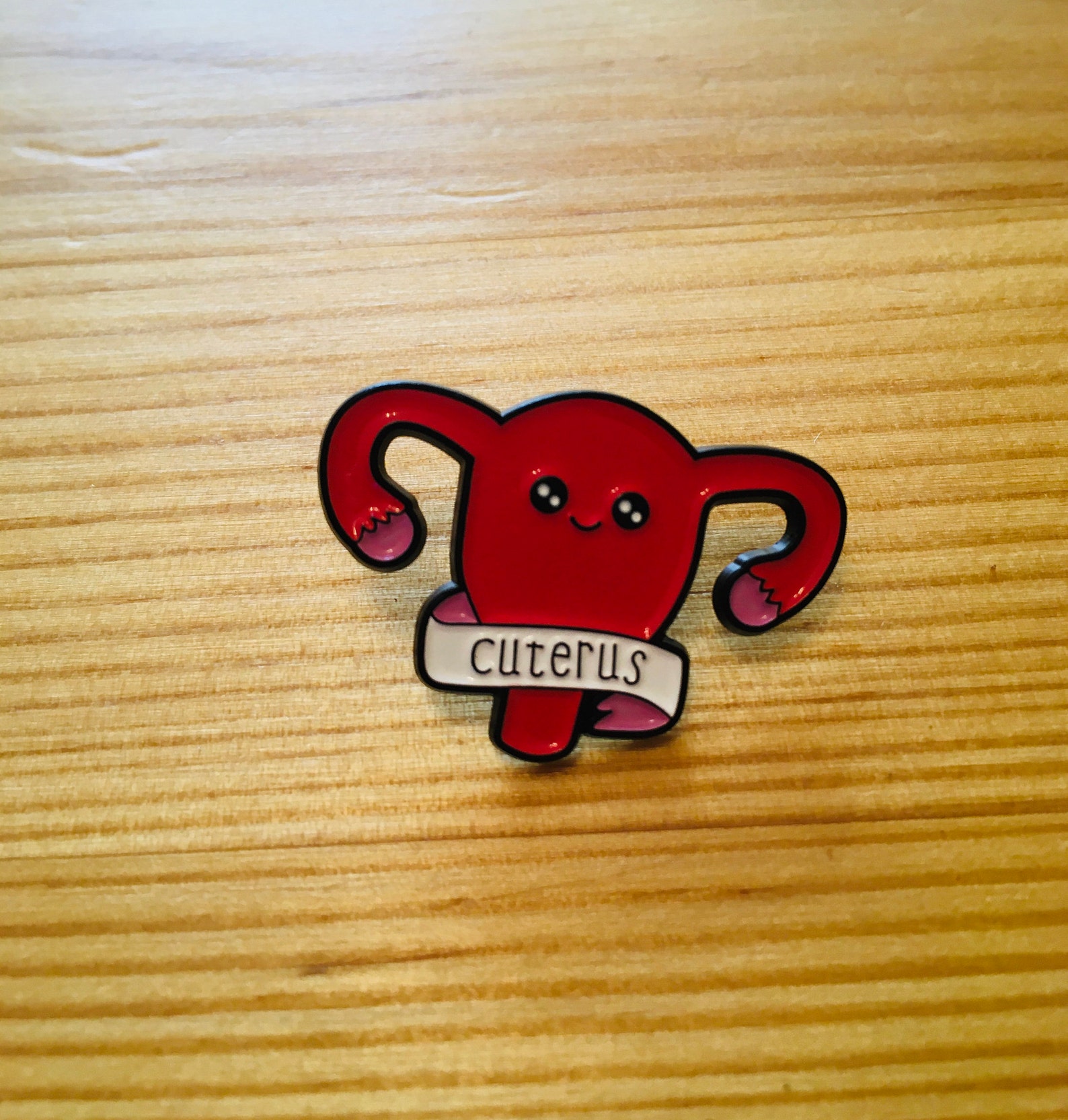 Cuterus Enamel Pin Cute Uterus Pin Midwifery Badge - Etsy