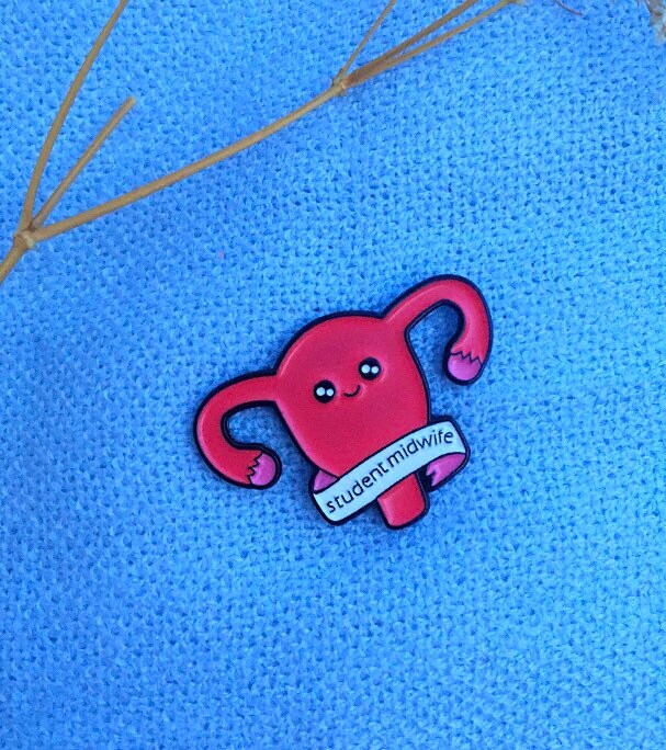 Student Midwife Uterus Ovaries Pin Fun Identification Pin - Etsy