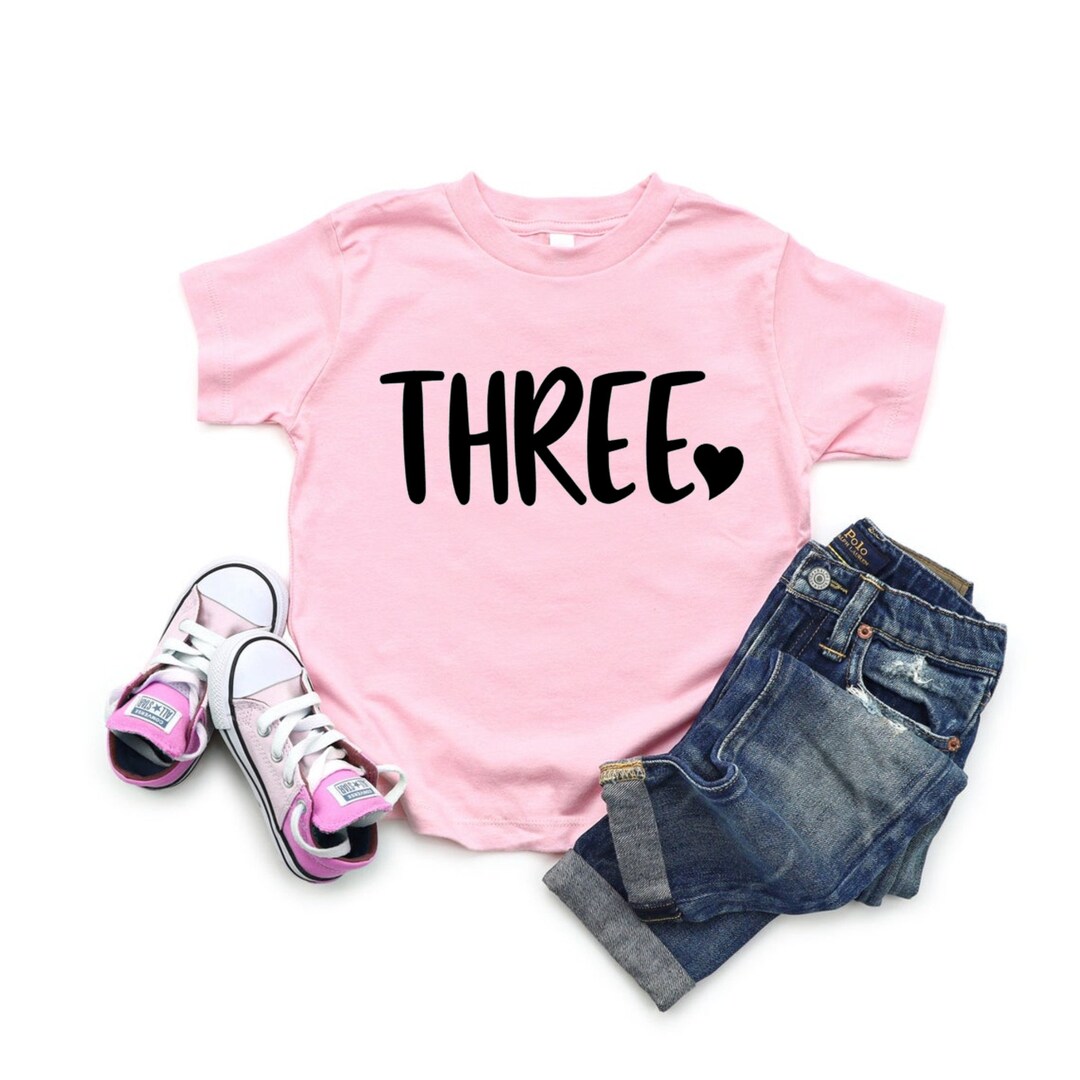 Three Birthday 3rd Birthday Shirt / Third Birthday Shirt / Girls 3rd Birthday Shirt / Shirt for ...