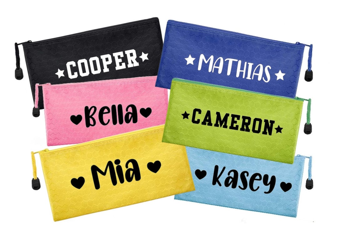 Custom Pencil Pouch for Kids, Personalized Pen Bag, School Supplies Bag ...